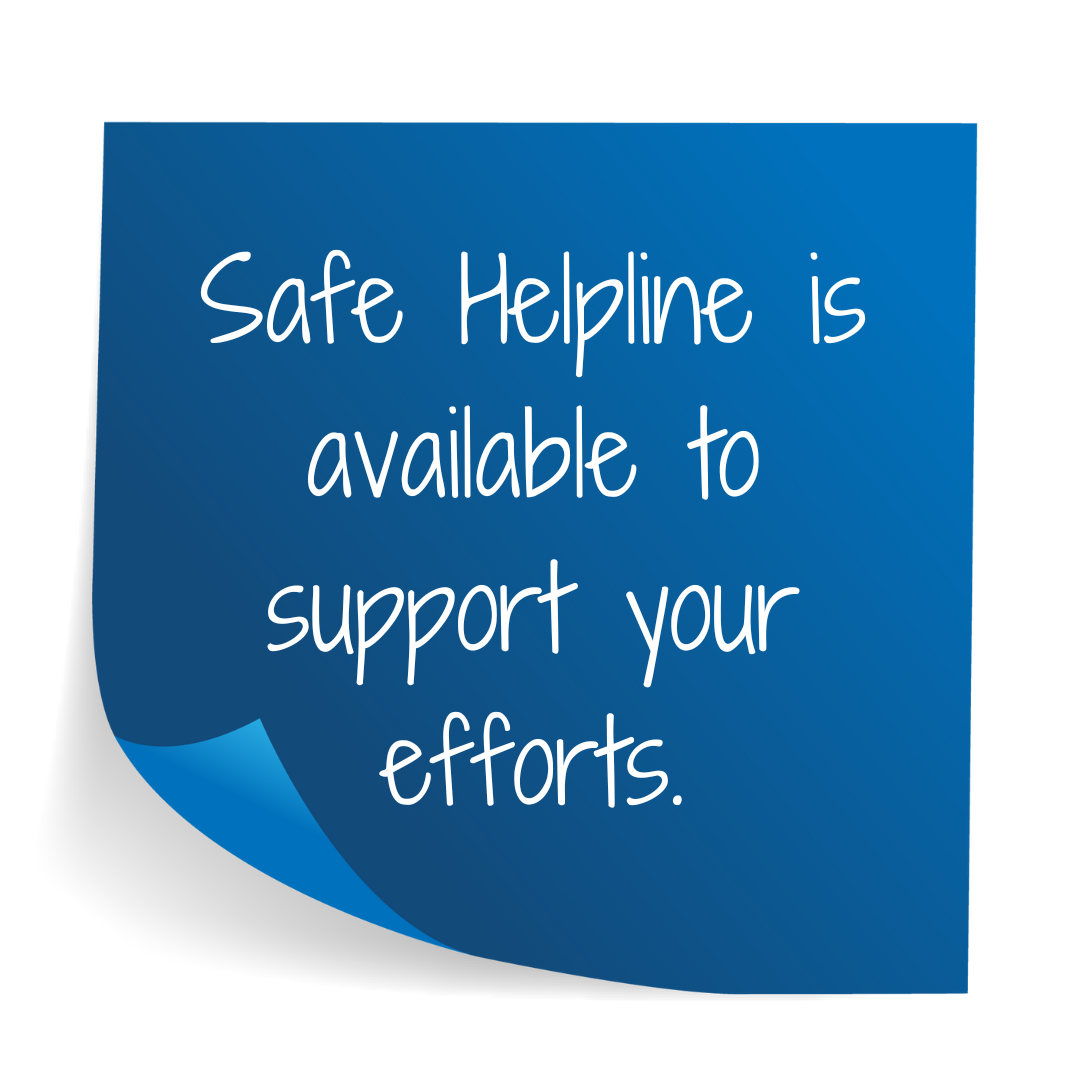 Information for Leadership | Safe helpline